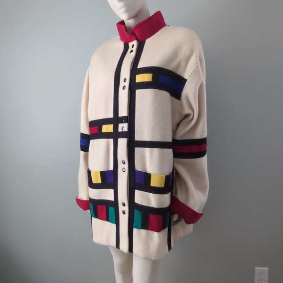 Vintage | Jackets & Coats | Vintage 8s Steve Evans Mondrian Rainbow ...